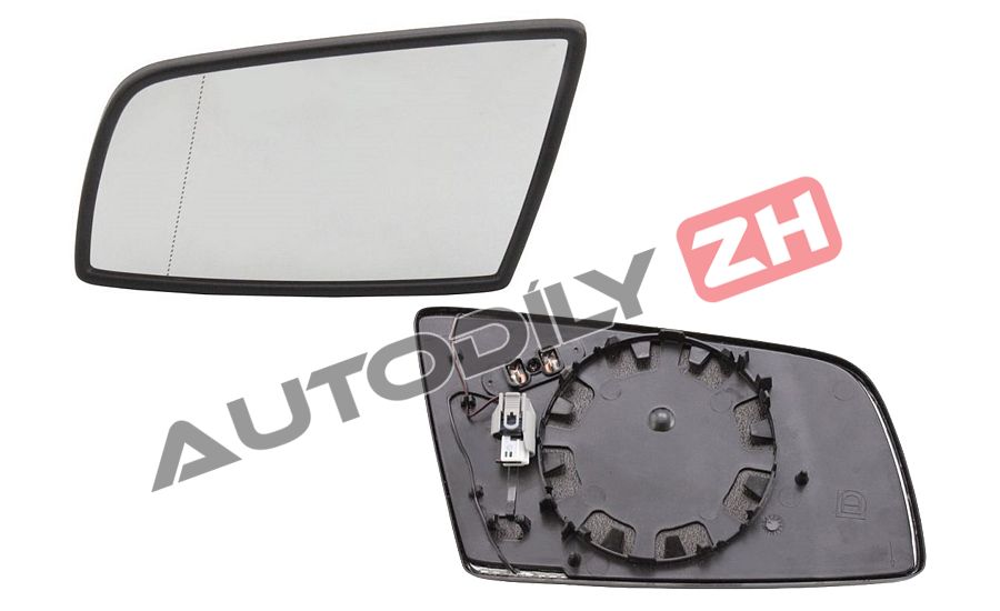 Sklo levého zpětného zrcátka BMW 5 (E60/E61)